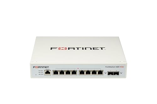 Fortinet FortiSwitch 108F-POE Layer 2 Switch, Managed. 8XGE Port, 2X S ...