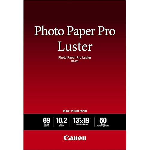 Canon LU-101 13-Inch x 19-Inch Photo Paper Pro Luster (50 Sheets/Packa ...