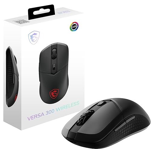 MSI Versa 300 W Gaming Mouse, 8000 DPI, 30M+ Clicks Kailh Switch, Opti ...