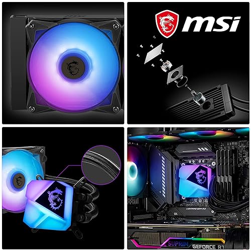 Msi Mag Coreliquid C360 Aio Argb Cpu Liquid Cooler 360mm Radiator