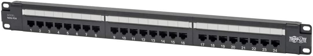 Tripp Lite Cat6 PoE-Plus Compliant Patch Panel 24-Port 110/Krone 568A ...