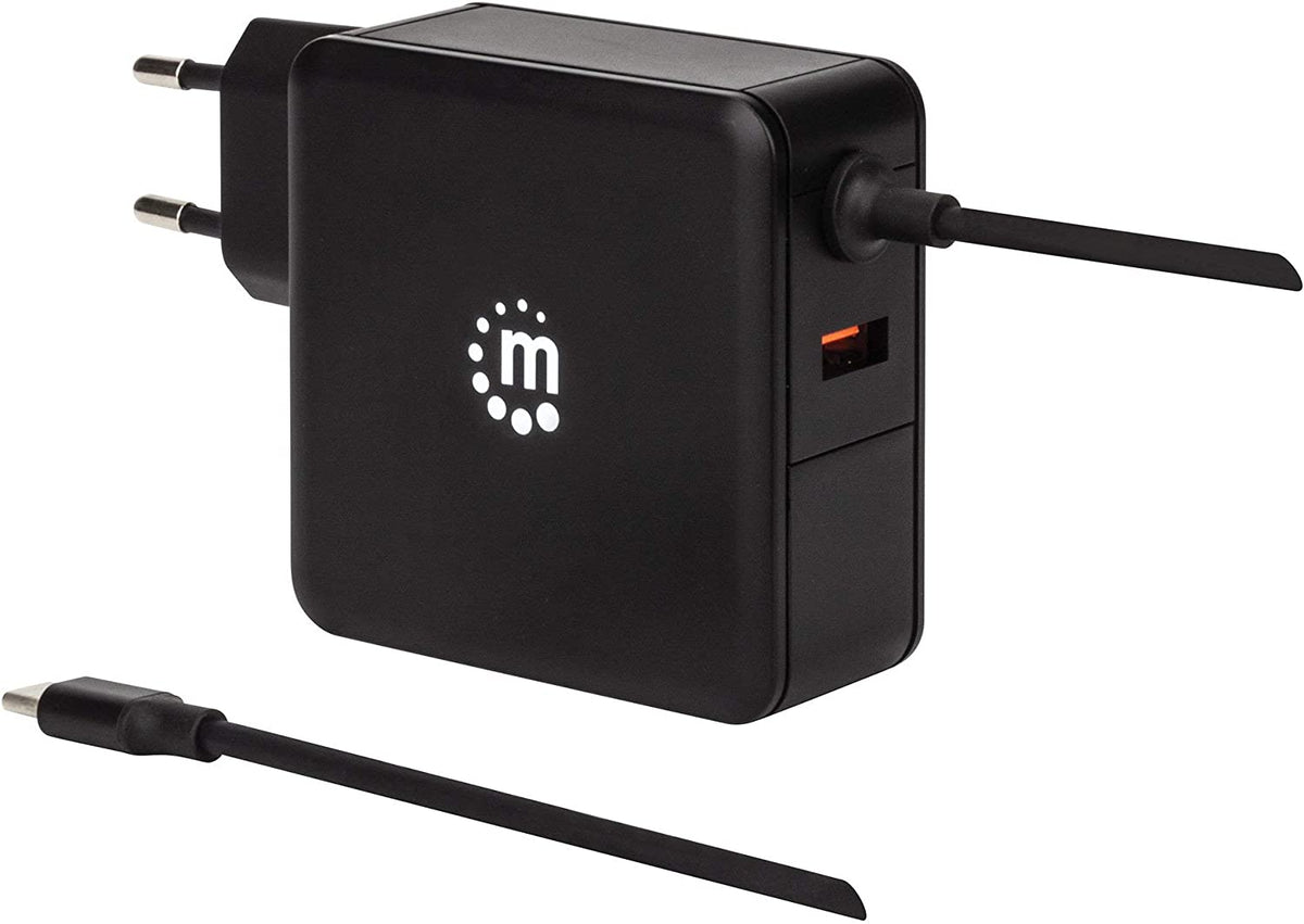 Manhattan Power Delivery Wall Charger with Built-in USB-C Cable – 60 W ...