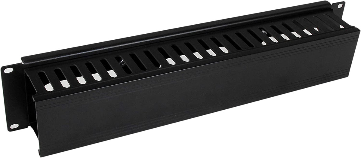 StarTech 2U Horizontal Finger Duct Rack Cable Management Panel with Co ...