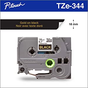 Brother Tz Lettering Label Tape, Black, Gold – Dealtargets.com